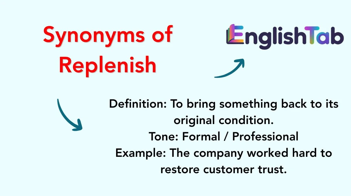 15+ Powerful Synonyms of Replenish (2026 Guide to Smarter Writing)